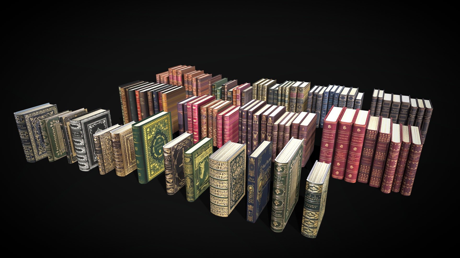 Elegan old book pack - Download Free 3D model by 3D_for_everyone ...