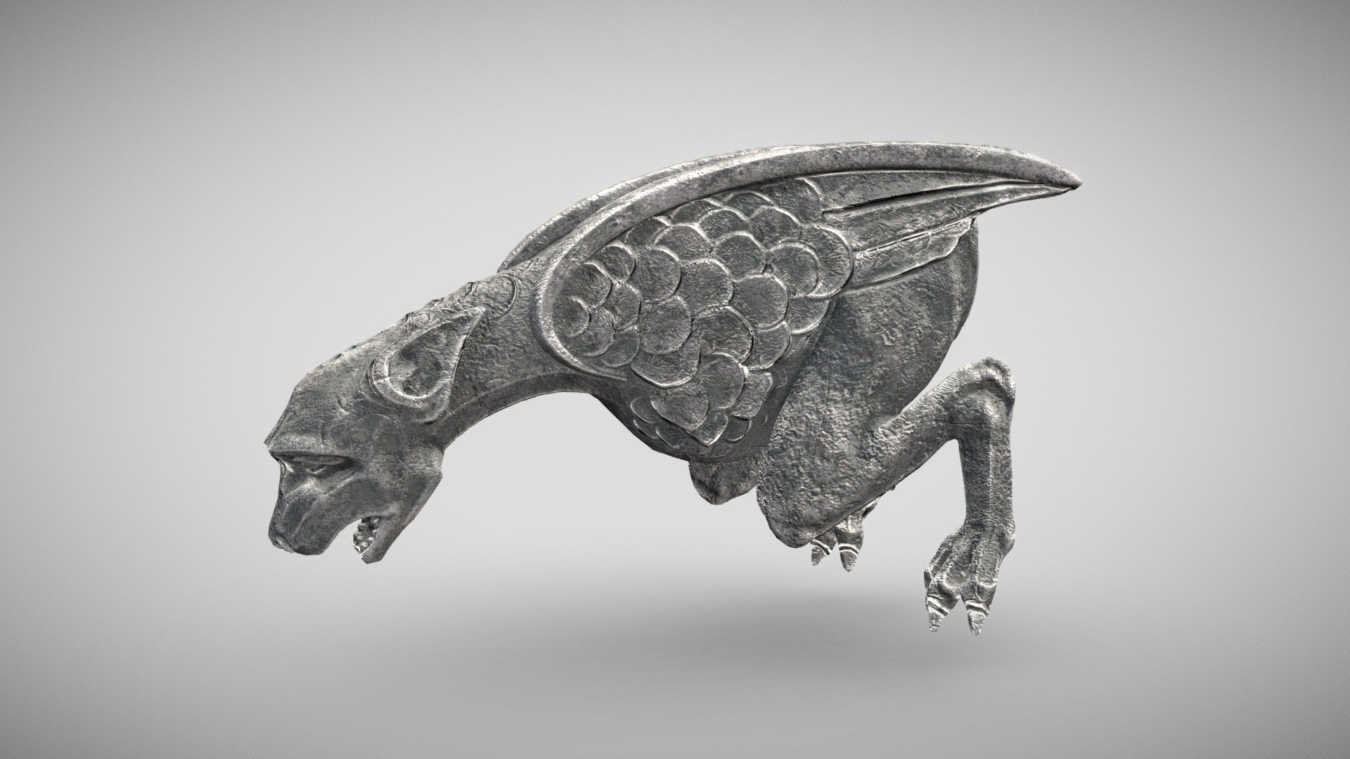Waterspout Gargoyle "Simargl" - Buy Royalty Free 3D model by pack&fi ...