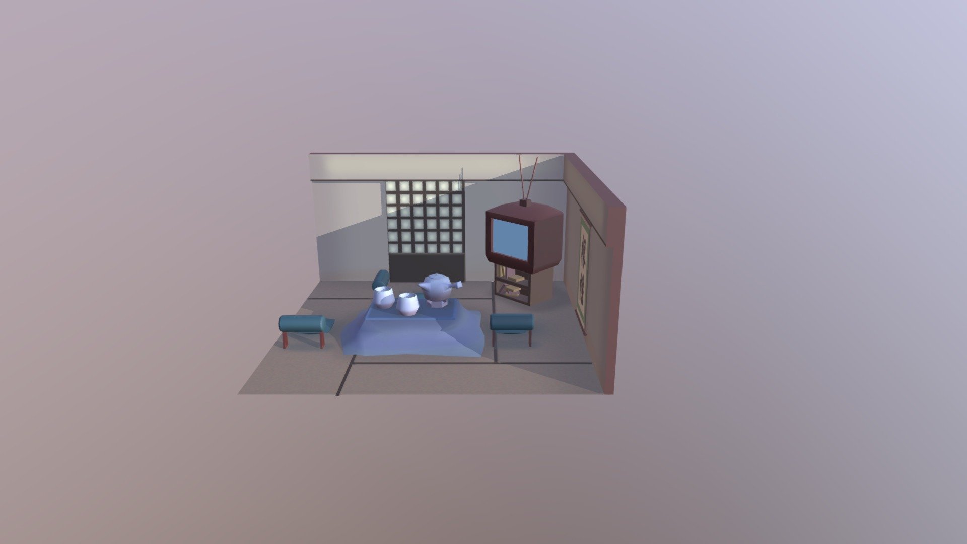 Japanese Room - 3D model by Arashi (@beehoon94) [4ccc4ee] - Sketchfab