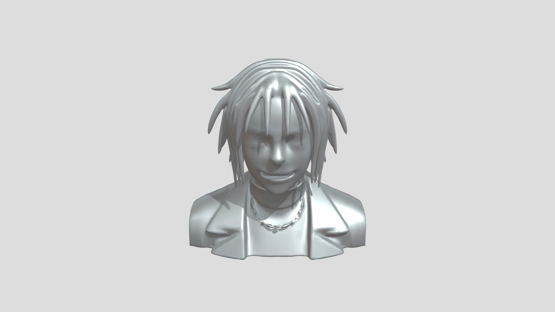 Smirking young man with dreadlocks and lip ring - 3D model by ...