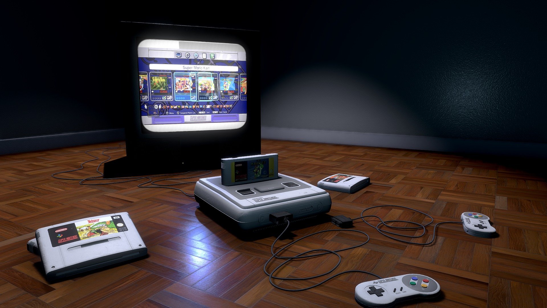 SNES - 3D model by linajmnz (@jmnz) [4cd2dd3] - Sketchfab