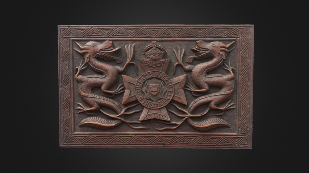Top panel of 6th Batallion box from Boer War - 3D model by Kyle ...