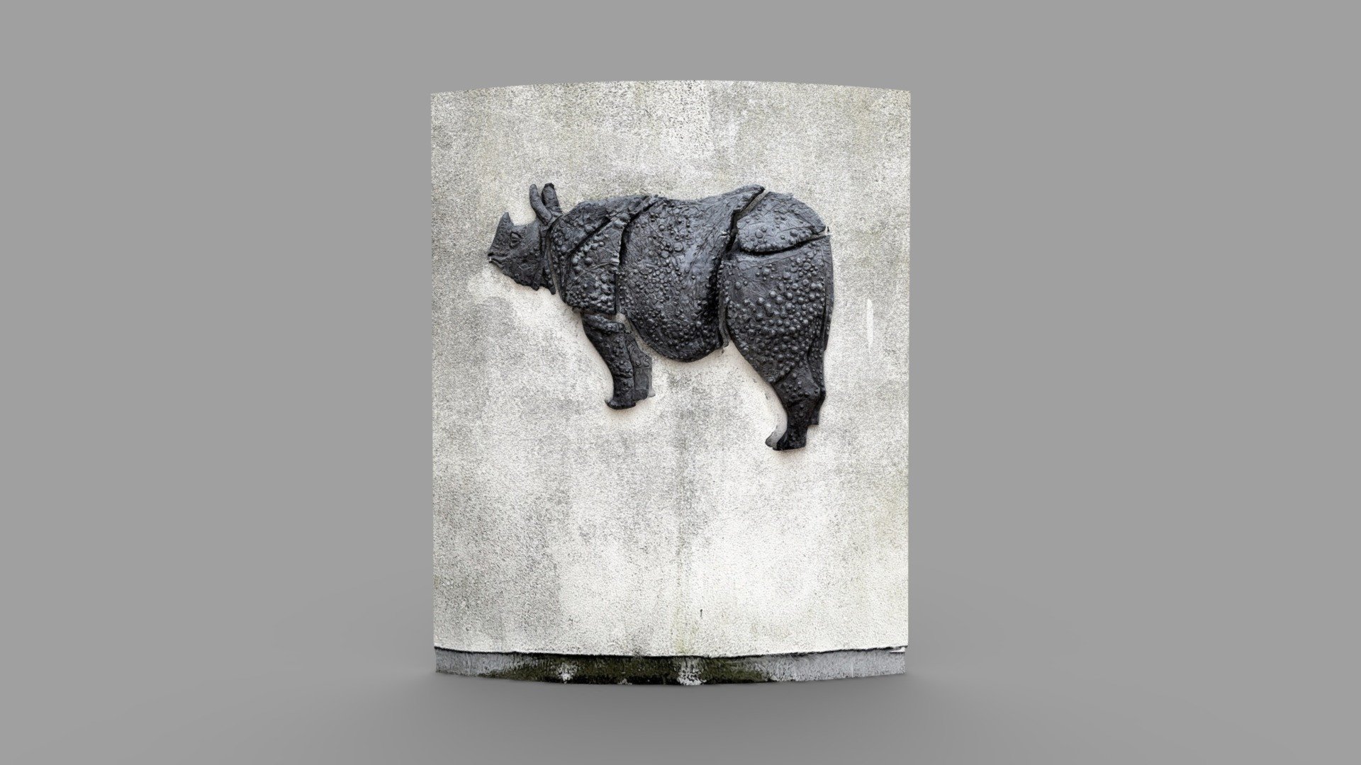 Rhinoceros wall relief - iPhone 3d scan - 3D model by Jacek Jaskólski ...