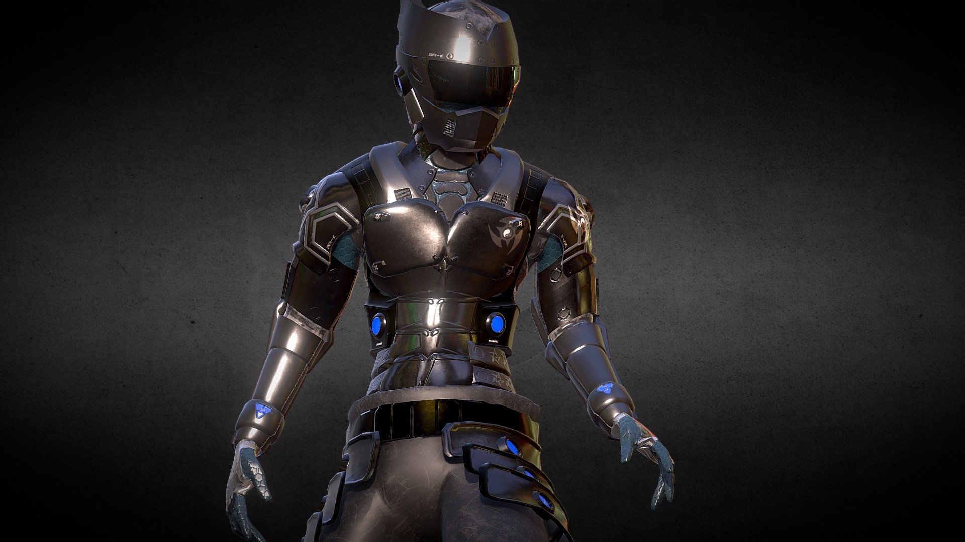 Cybernetich Ninja - 3D model by Juan.Fran.Marante.Estelles [4cddac2 ...