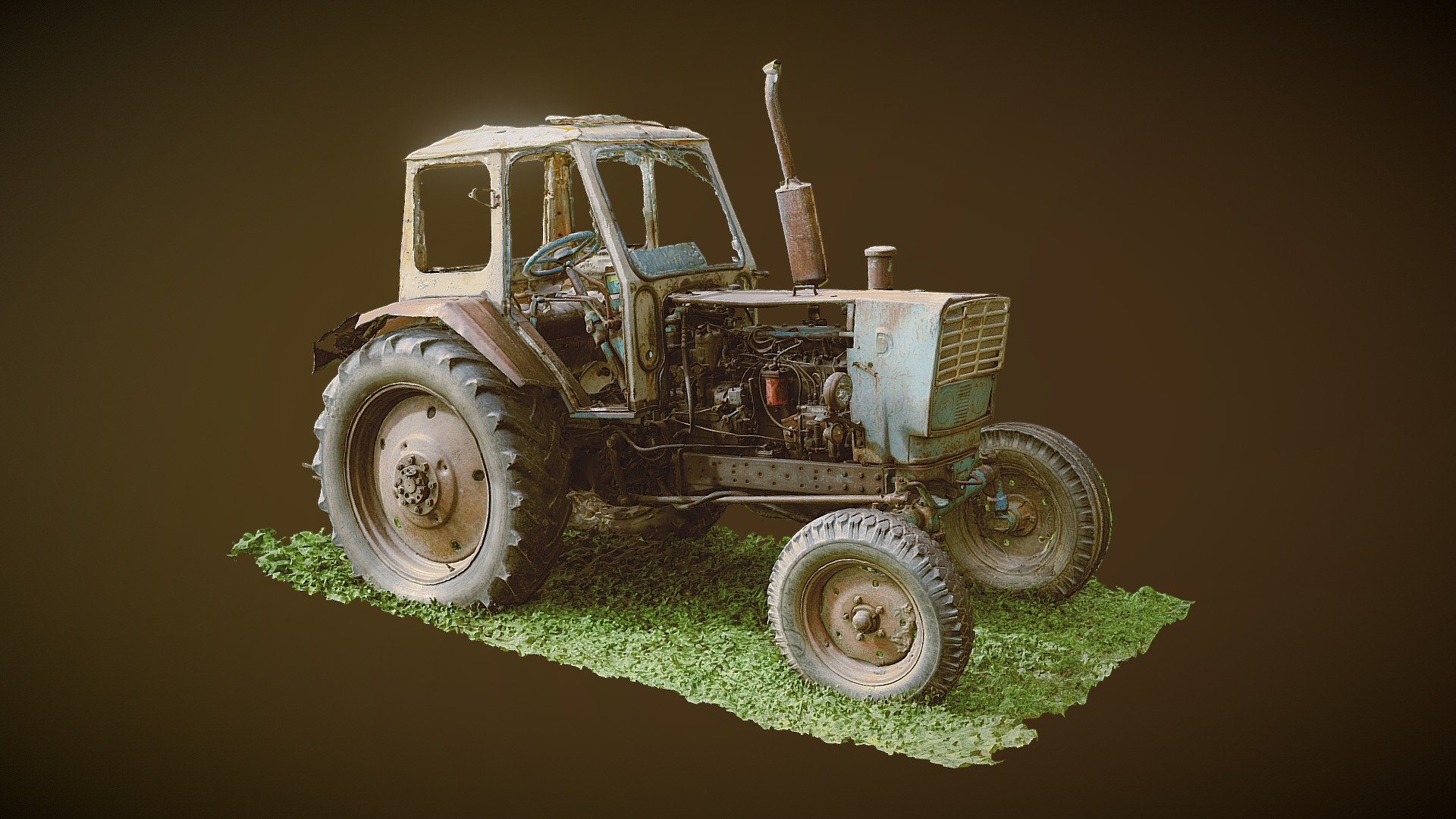 Old tractor [RAW] - Download Free 3D model by Alexander Komendant ...