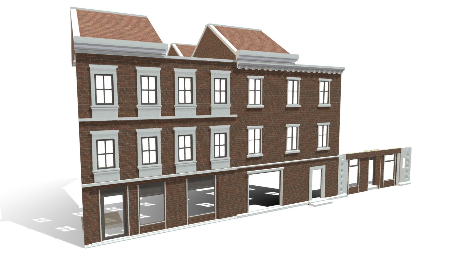 Modular Georgian Houses / Builidings - Buy Royalty Free 3D model by ...