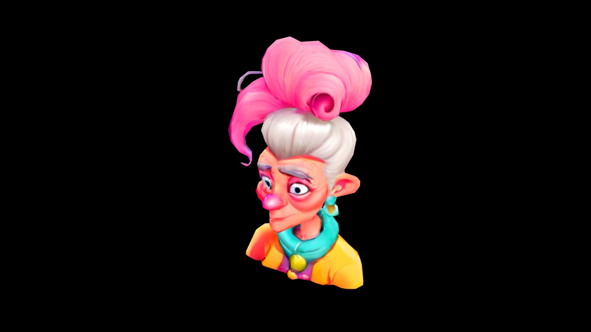 Cheerful Cartoon Character Expressing Positive E - Download Free 3D ...
