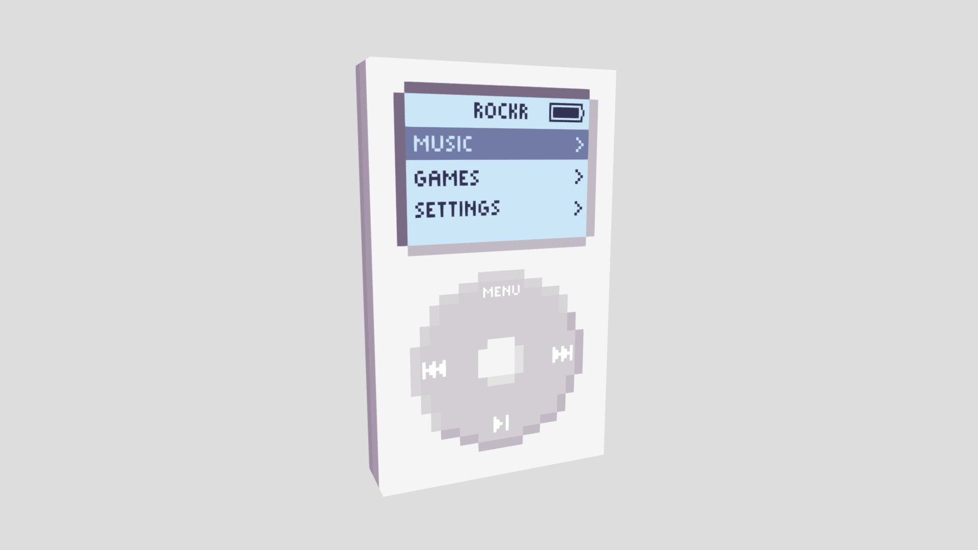 Low-poly pixel-art mp3 player - 3D model by macka1080 [4ce7843] - Sketchfab