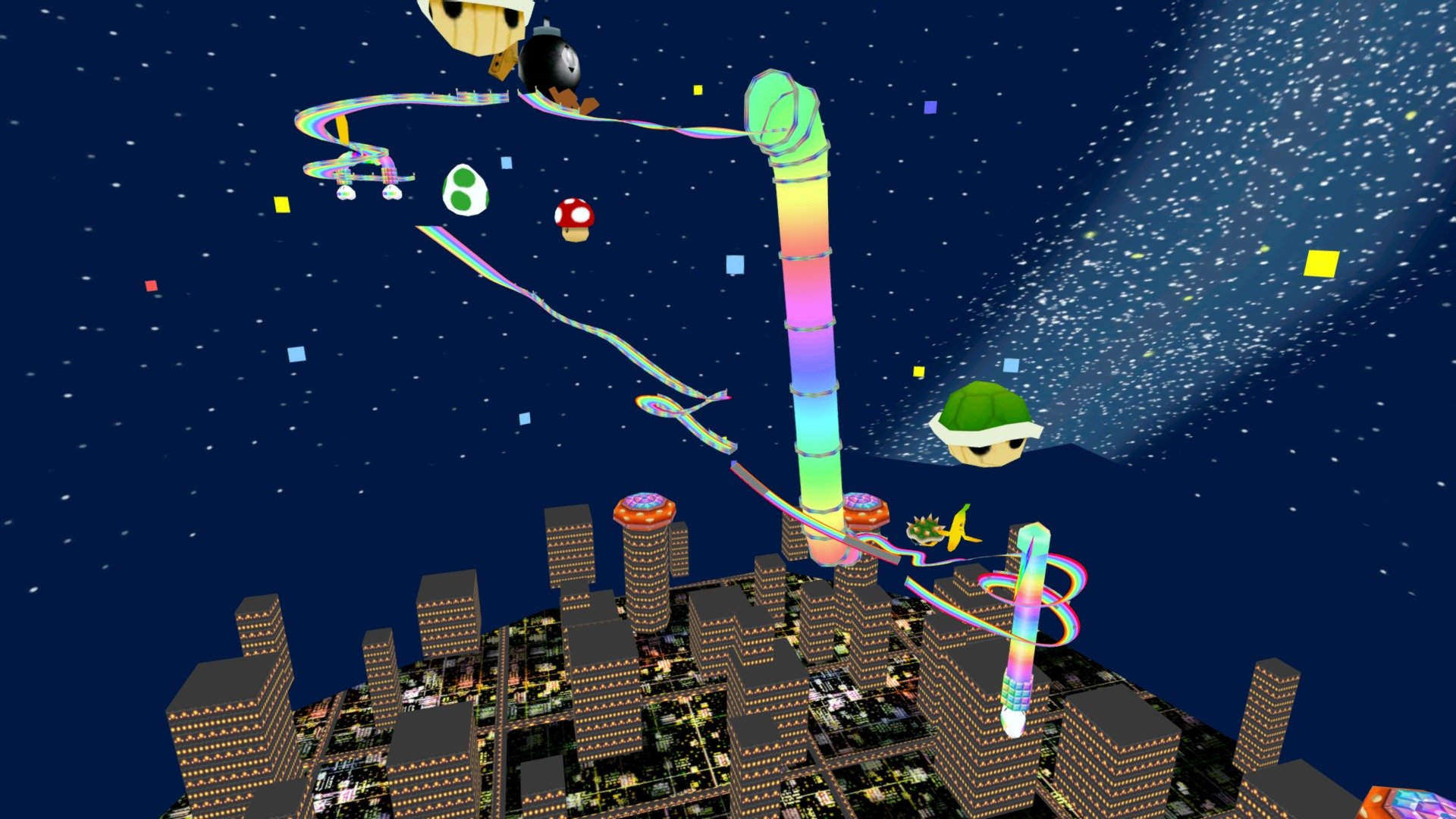 Rainbow Road - 3D model by frannyw1807 [4cf3857] - Sketchfab