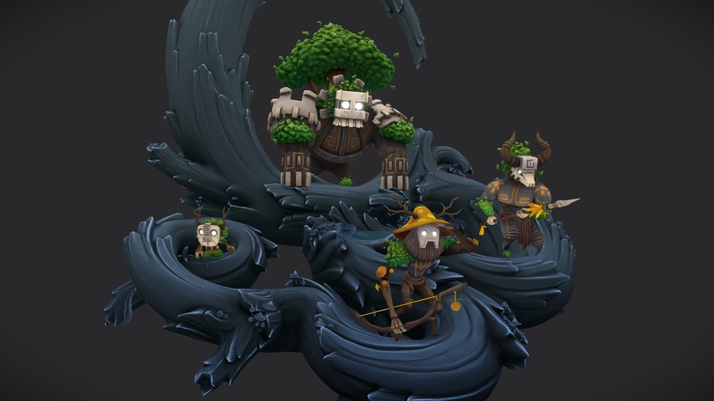 Stylized Character Design - A 3D model collection by rob.blofield ...