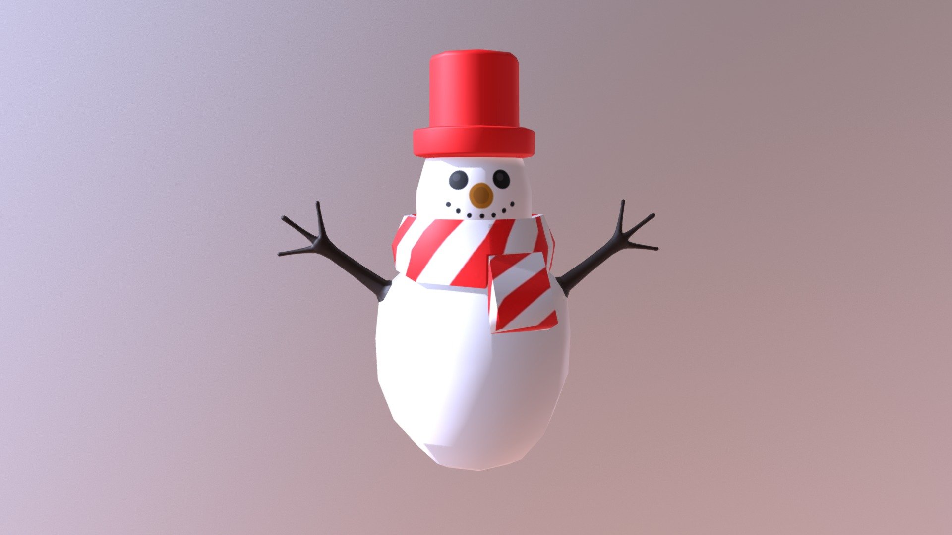 Red Snowman - 3D model by ezzellezze [4cf6ae3] - Sketchfab