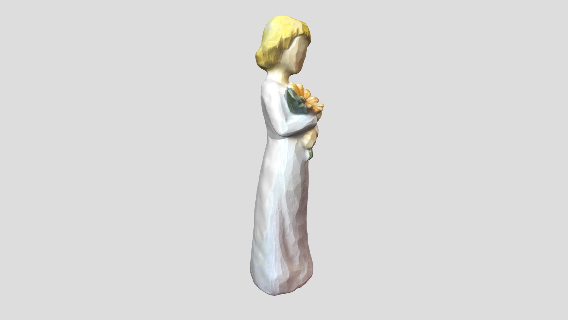 Abstract Figurine Of A Woman With A Sunflower - 3D model by LION 3D ...
