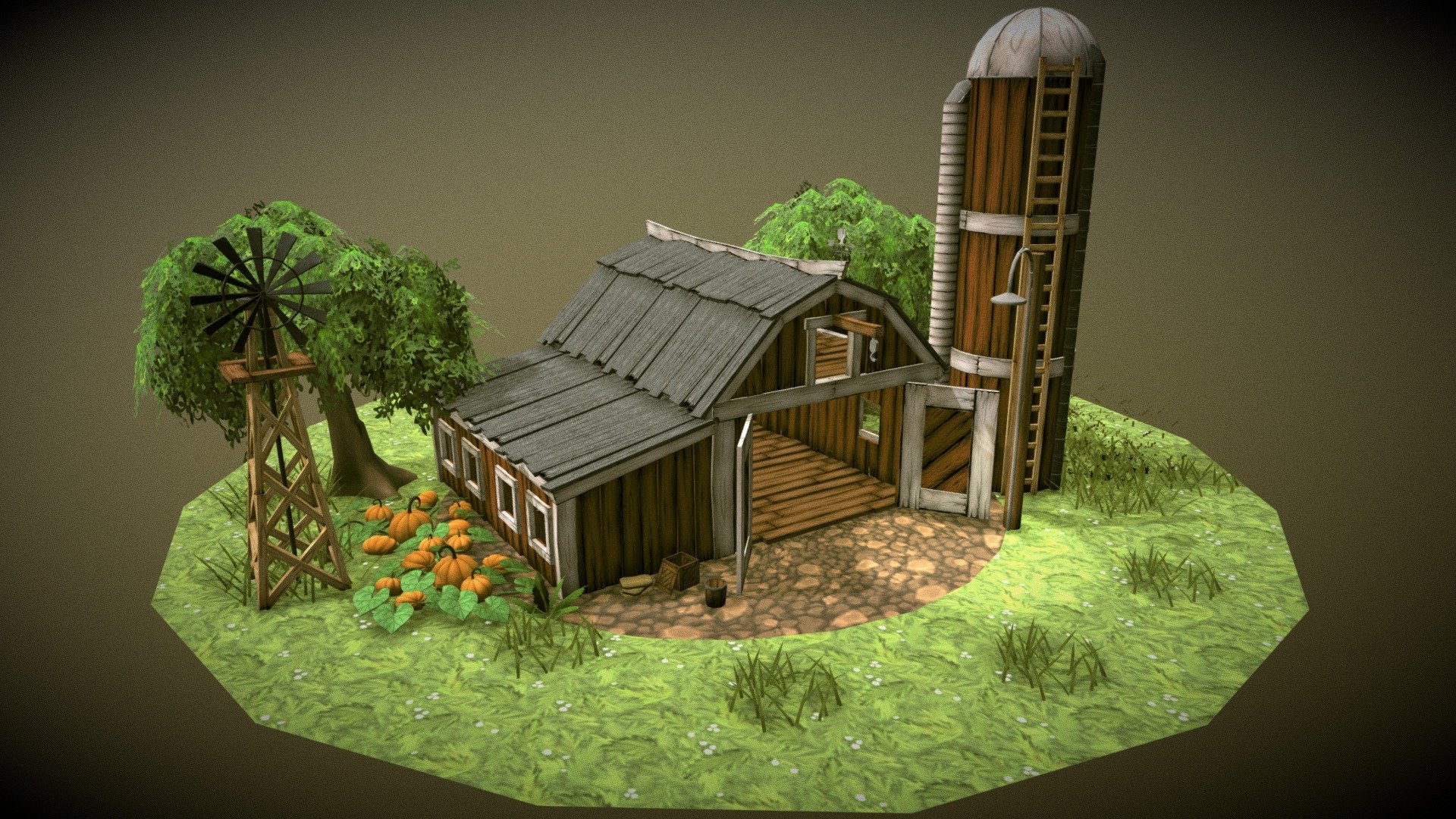 Farm scene - 3D model by Gavin Sigler (@Gavin.Sigler) [4cfe5a1] - Sketchfab
