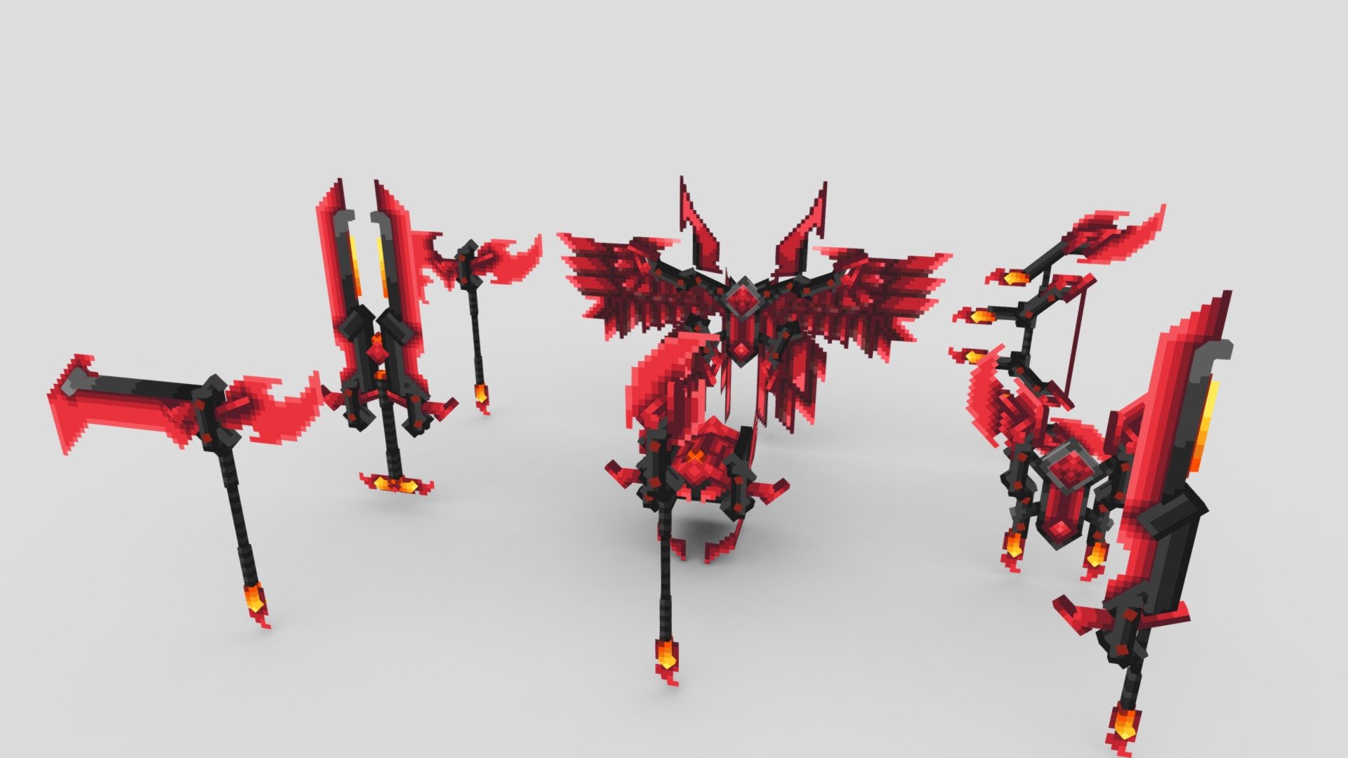 Red Lord Weapon Set - Buy Royalty Free 3D model by EliteCreatures ...