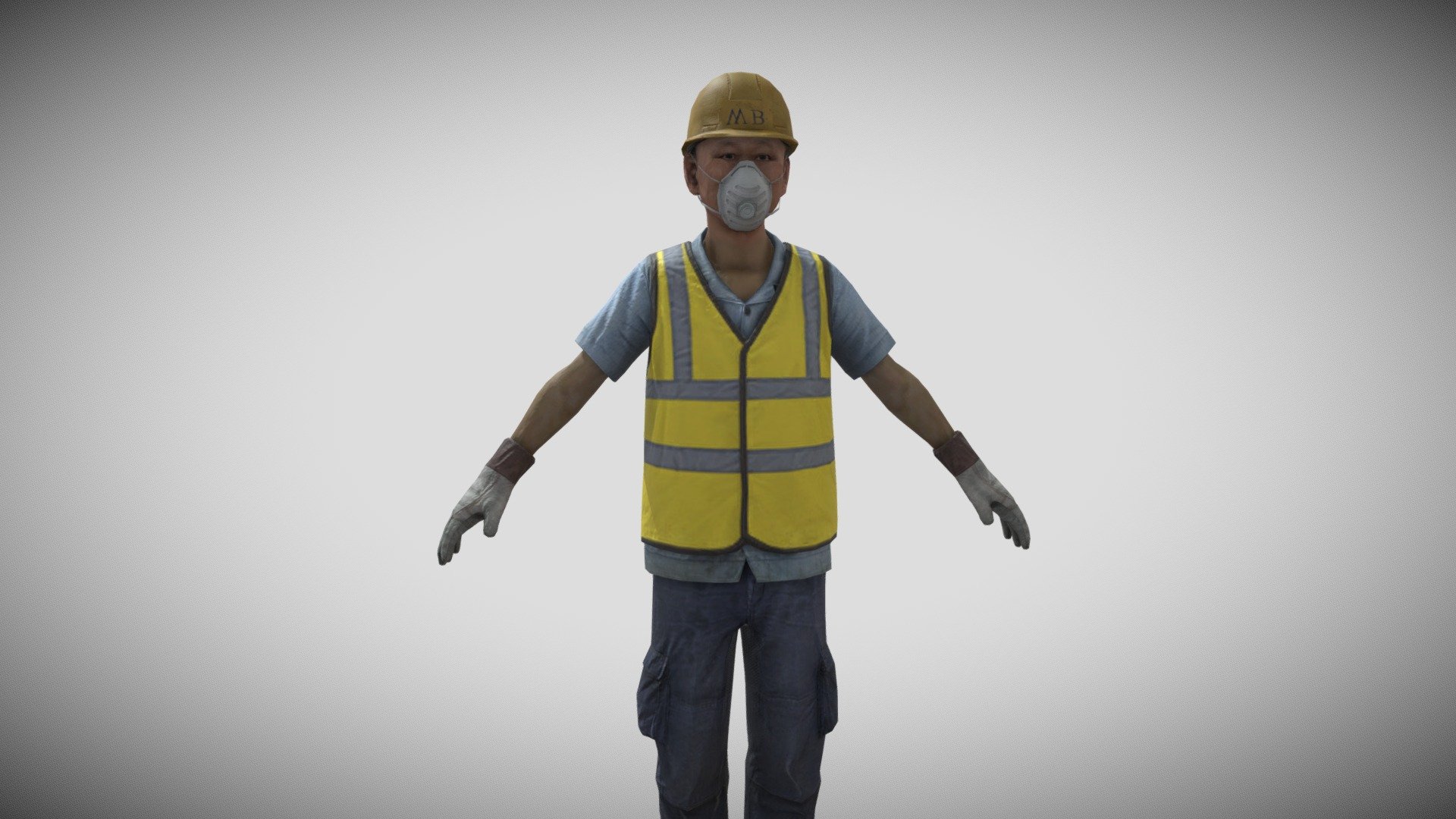 A Chinese Worker - Download Free 3D model by Blender Boy (@Blender_Boy1 ...