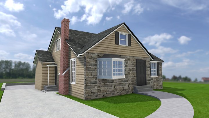 Two-storey-house 3D models - Sketchfab