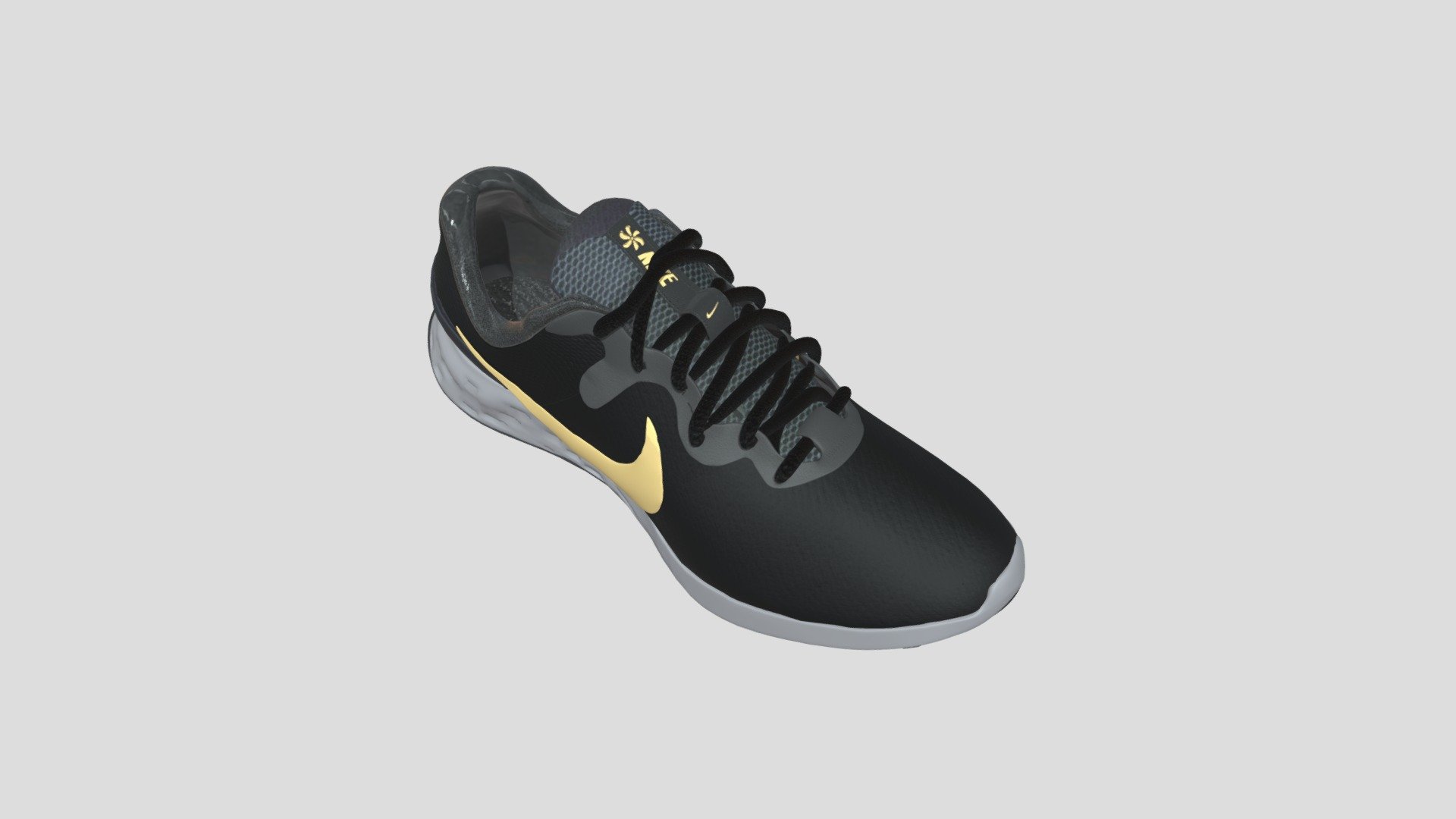 Black and White Gold Nike Men Shoe_R1 (1) - Download Free 3D model by ...