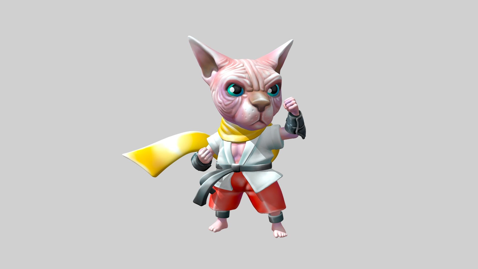 Cat Monk02 - Download Free 3D model by yellingorange [4d08347] - Sketchfab