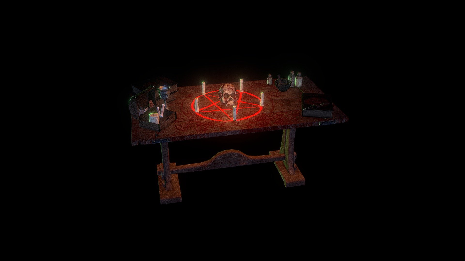 Wicca Ritual Table - 3D model by Jesus Ledezma (@qRTeens) [4d093cd ...