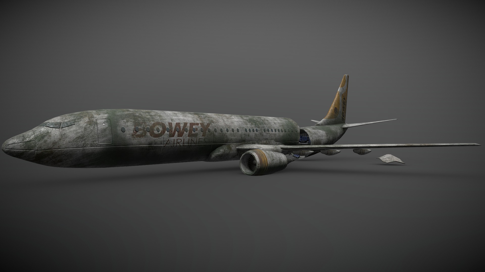 Crashed Plane Buy Royalty Free 3D Model By TheMadraver 4d121e9