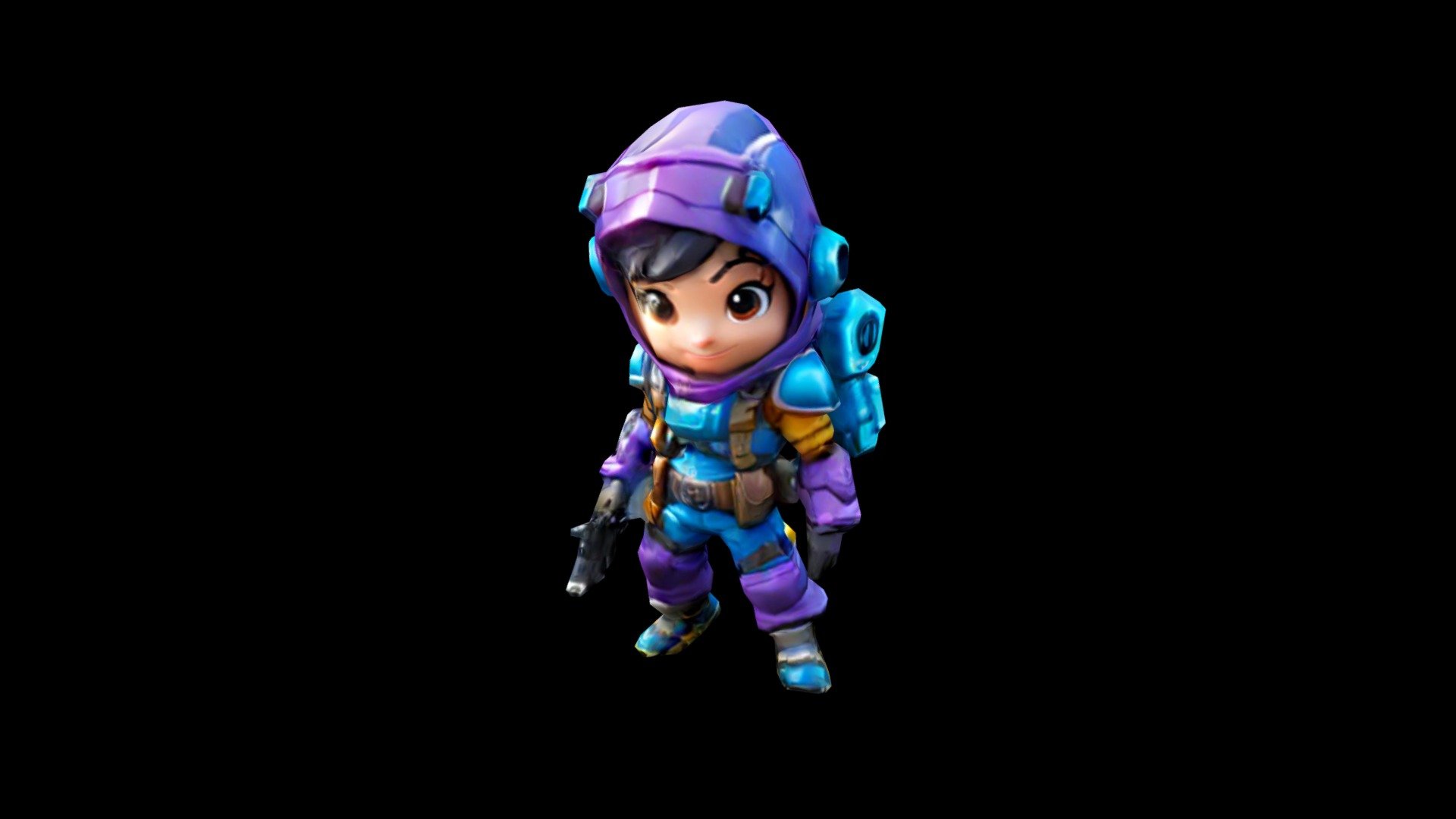 Chibi Battle Bot Female Soldier - Download Free 3D model by klrxyz ...