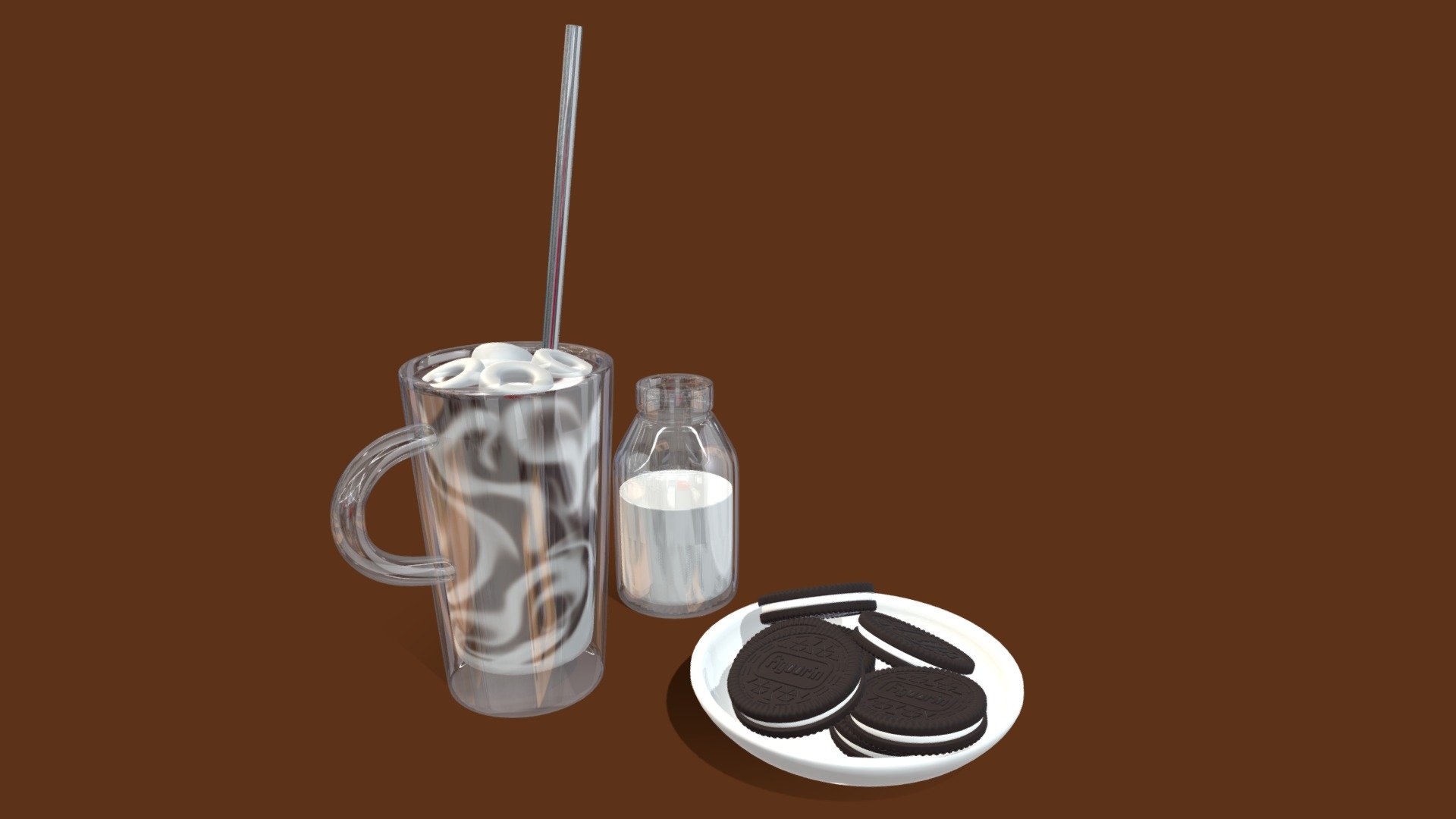 Iced Coffee 001 - Buy Royalty Free 3D model by Yuprita Ragiliastri ...