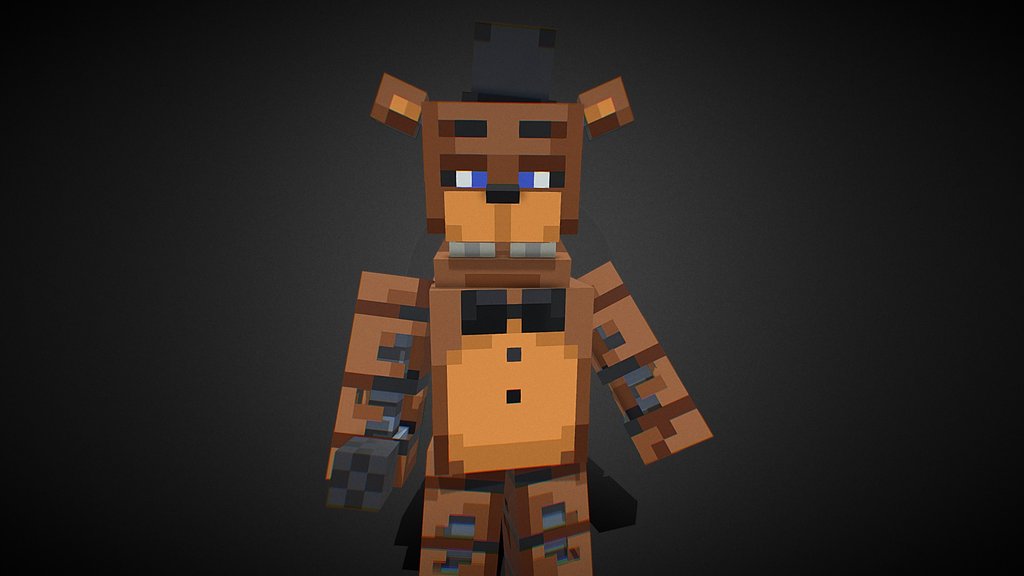 fnaf minecraft - A 3D model collection by faithraver29 - Sketchfab