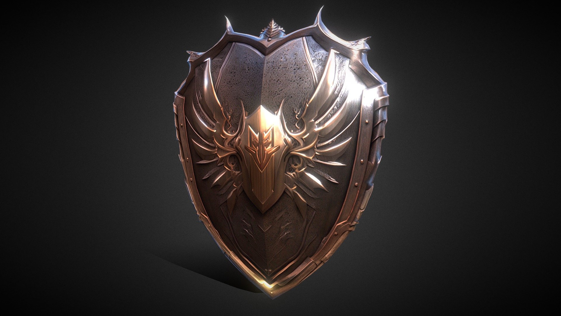 Low Poly Dark Angel Shield - Download Free 3D model by Leonardo ...