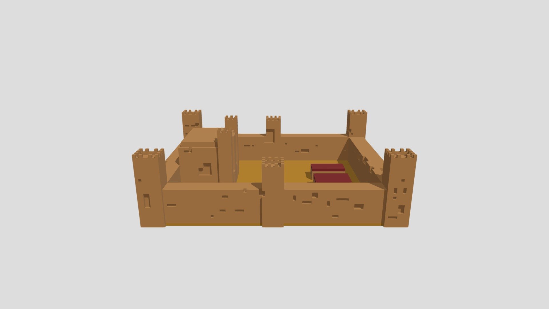 Low Poly Fort - Download Free 3D model by Pearson (@benthomaswheeler03 ...