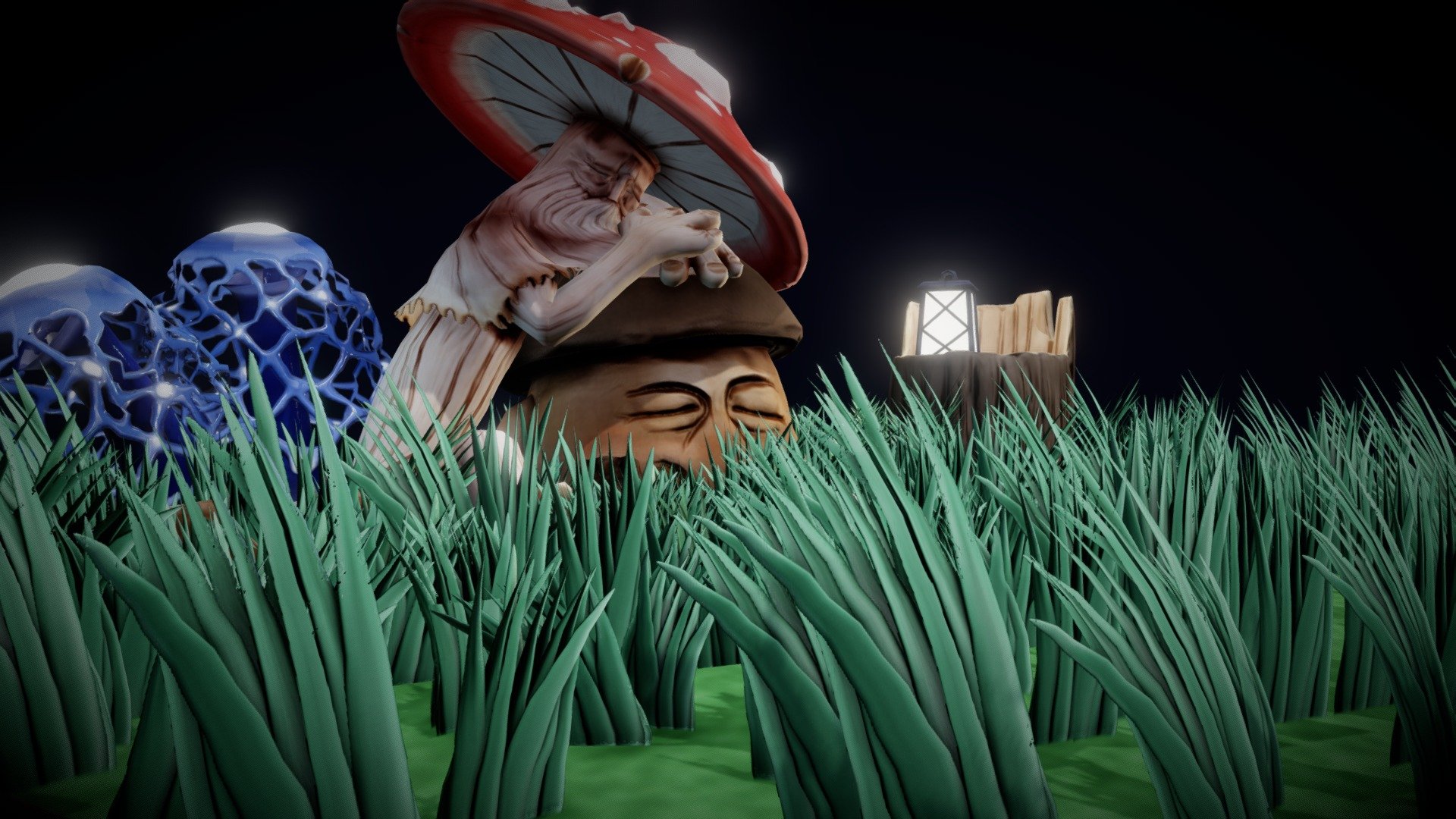Sleepy Mushrooms - 3D model by Cyronin [4d28e79] - Sketchfab