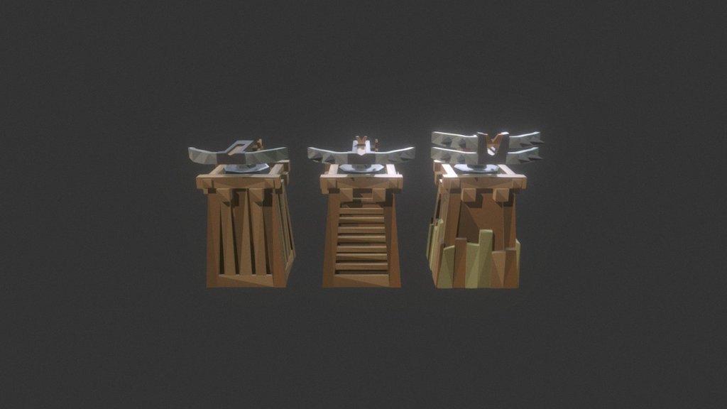 Low Poly Tower Defense Turret Crossbow.unity - 3D model by PolyArt3D ...