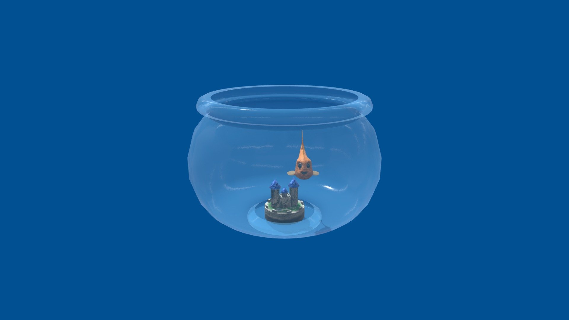 Retextured and improved fish, bowl and Castle - 3D model by Algos132 ...