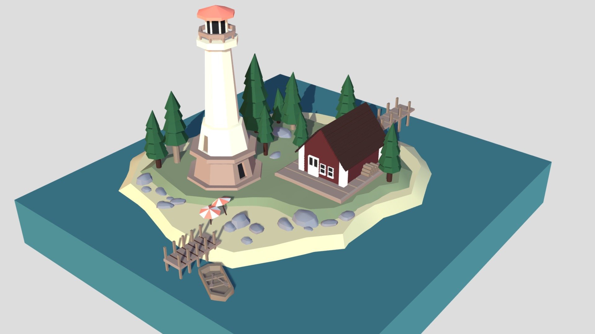 Lighthouse - Download Free 3D model by cinmunive [4d2d873] - Sketchfab