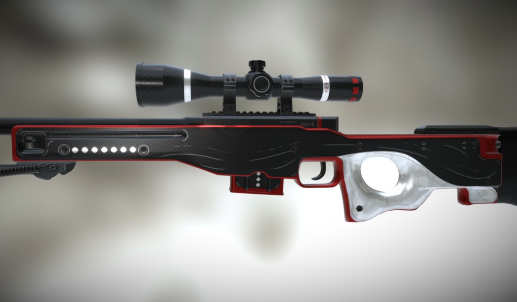 AWP | White Chrome Blood - 3D model by mrchebyrek [4d3452b] - Sketchfab