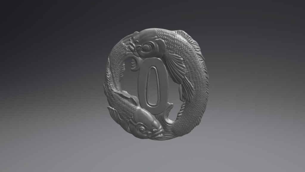 tsuba01 - 3D model by 1000droids [4d38893] - Sketchfab