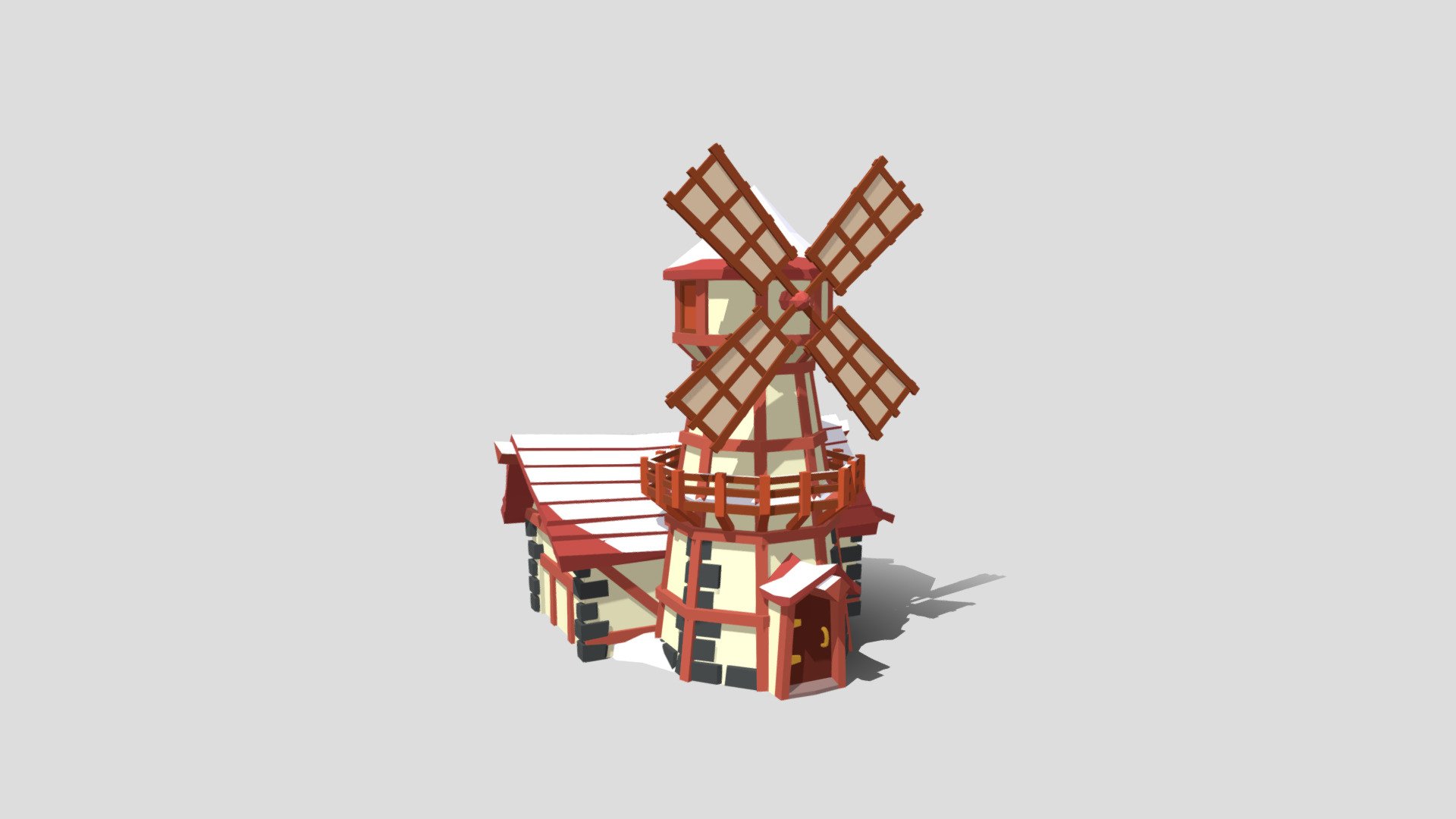 Low poly medieval windmill - Download Free 3D model by assetfactory [4d3921b] - Sketchfab