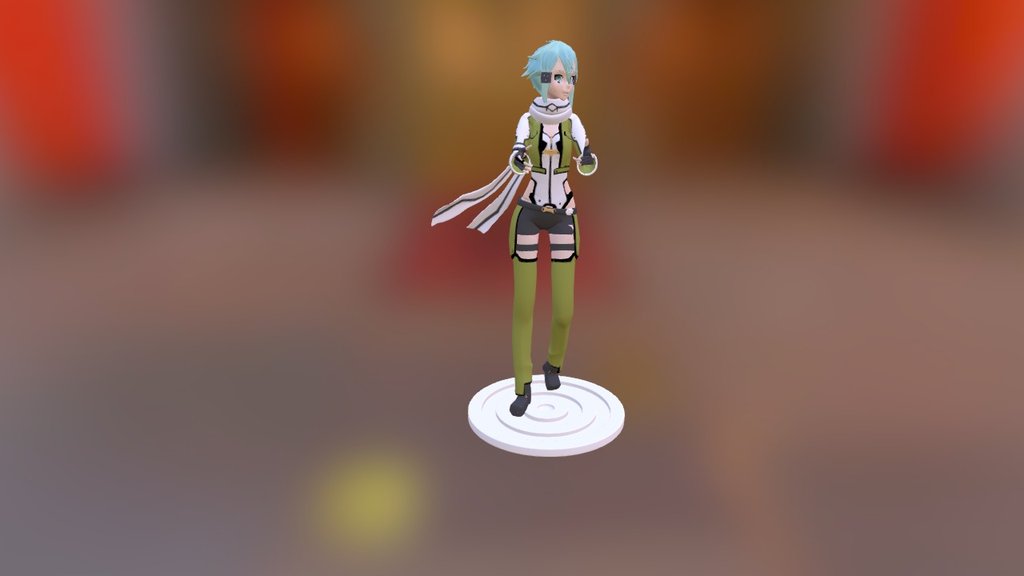Sinon - 3D model by shiinah [4d4aa4b] - Sketchfab