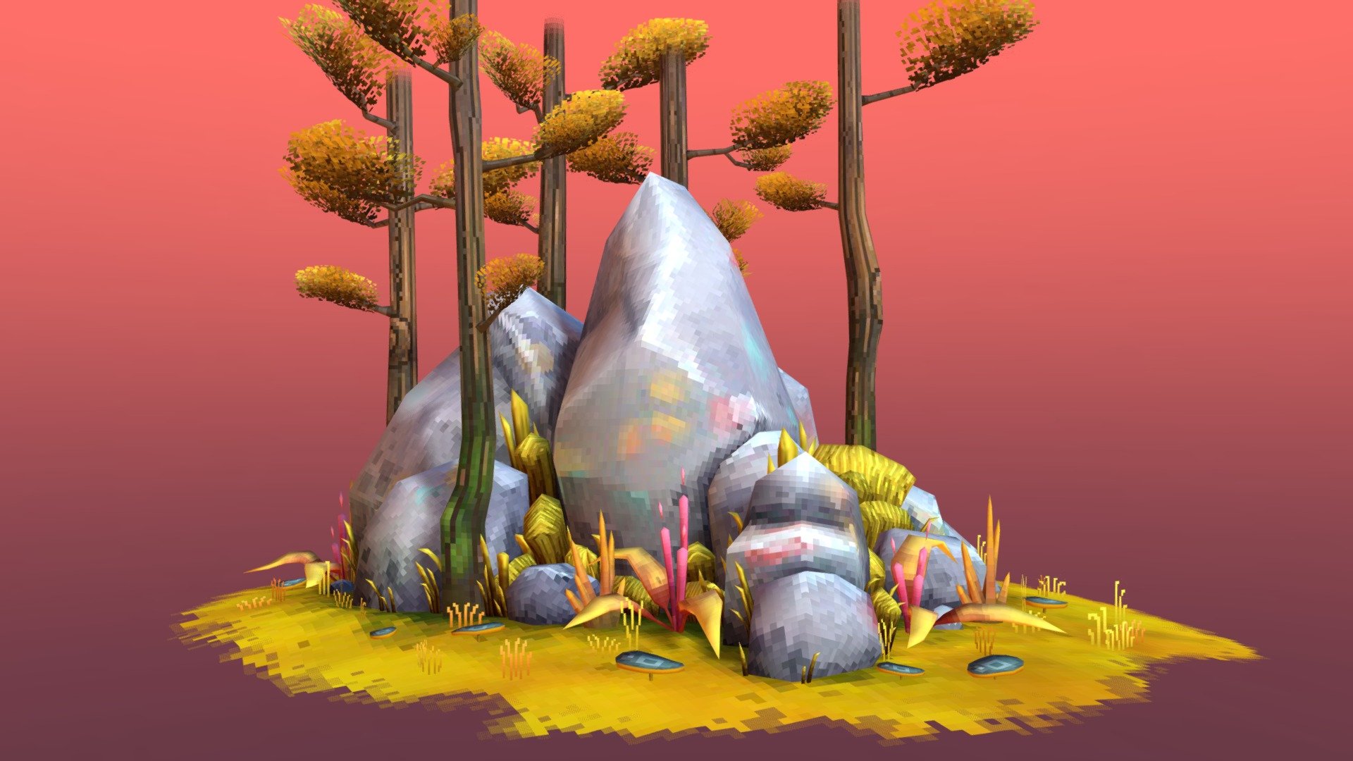 Another small nature scene - 3D model by roach3d [4d51c6f] - Sketchfab