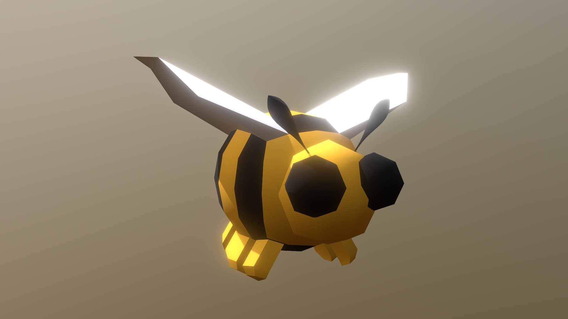 Very Round Bee - 3D model by GooGoobie [4d58064] - Sketchfab