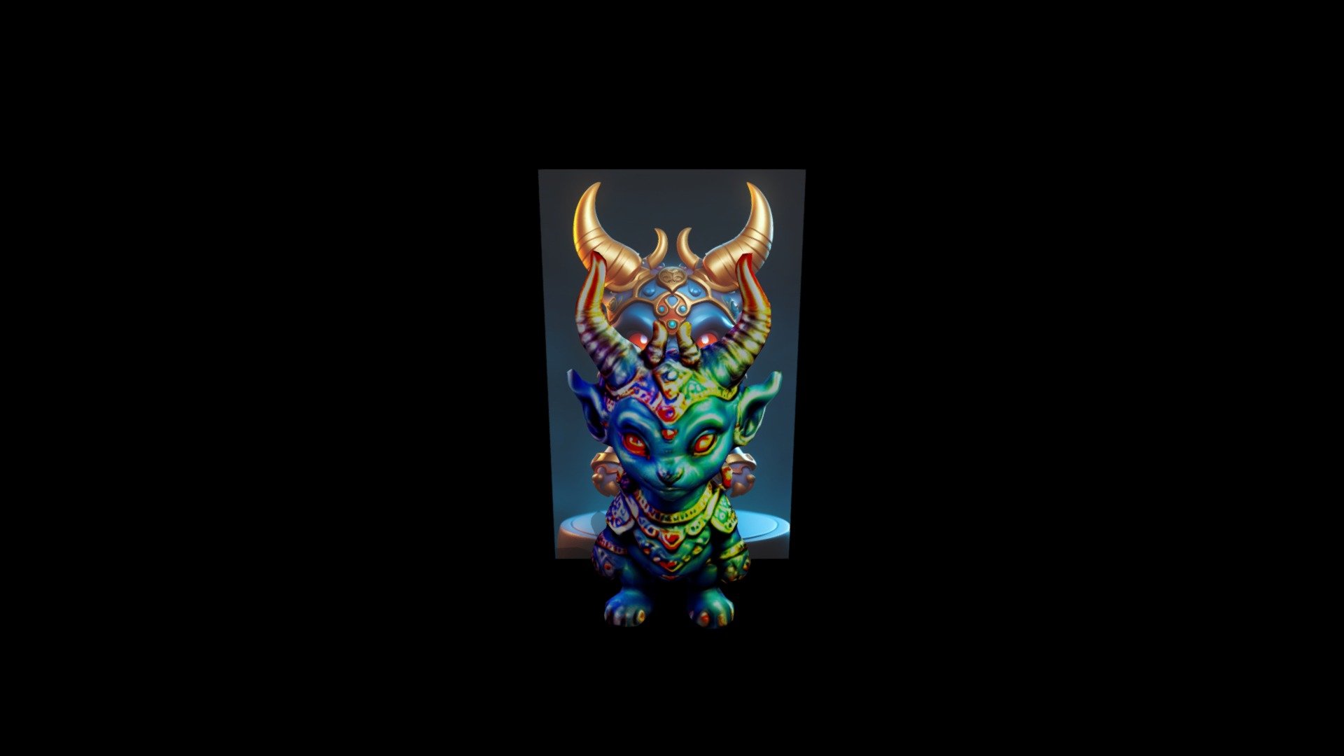 colorful sculpture of a dragon. - Download Free 3D model by klrxyz ...