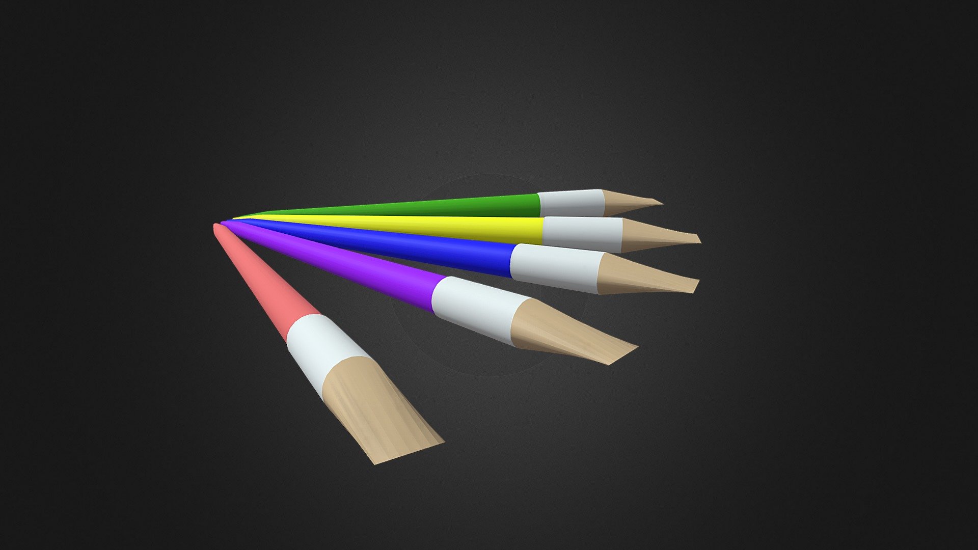 Paint Brushes - 3D model by KristinStetz [4d5b4d0] - Sketchfab