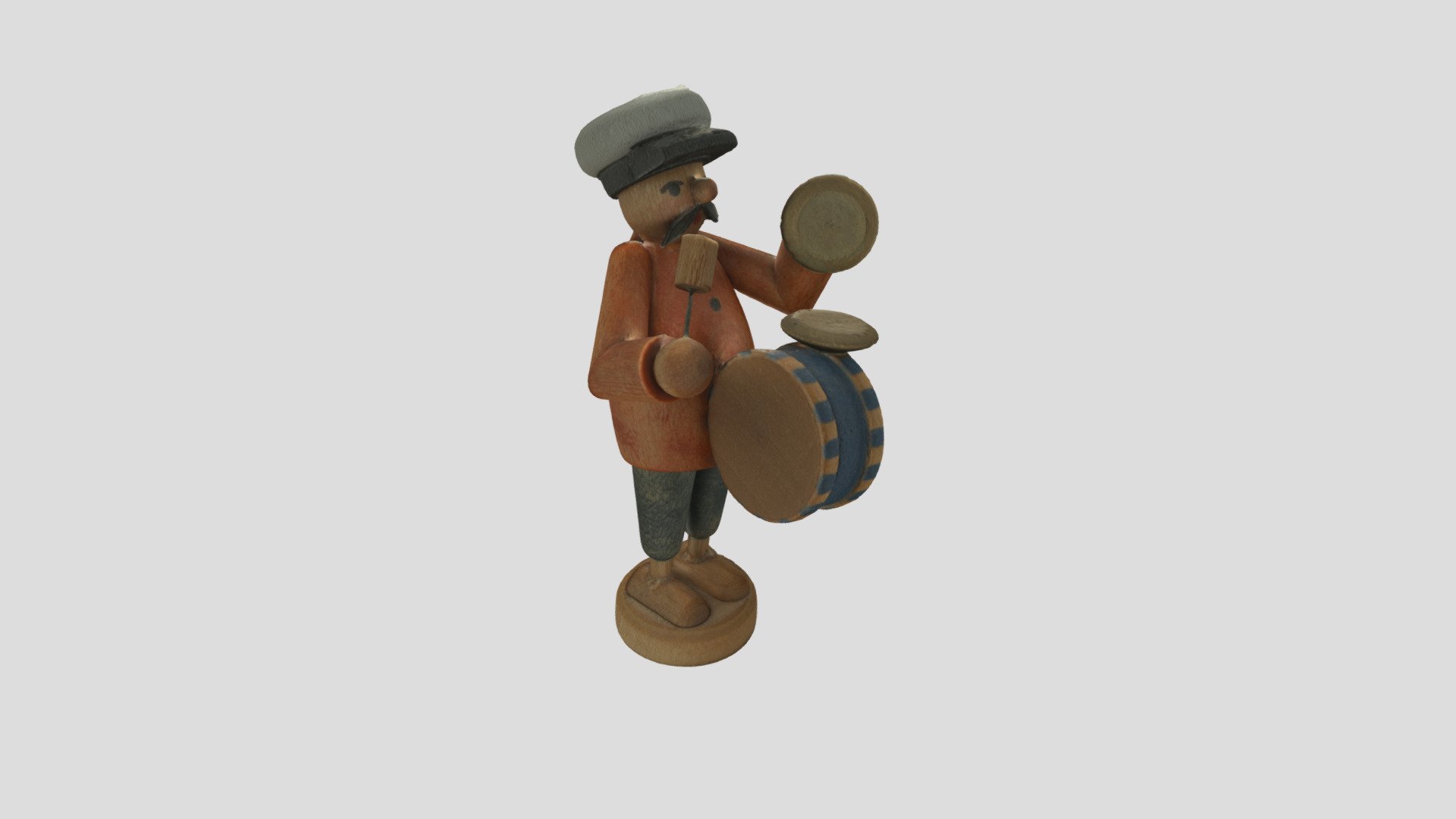 Musikant mit Trommel und Tschinellen - Download Free 3D model by ...