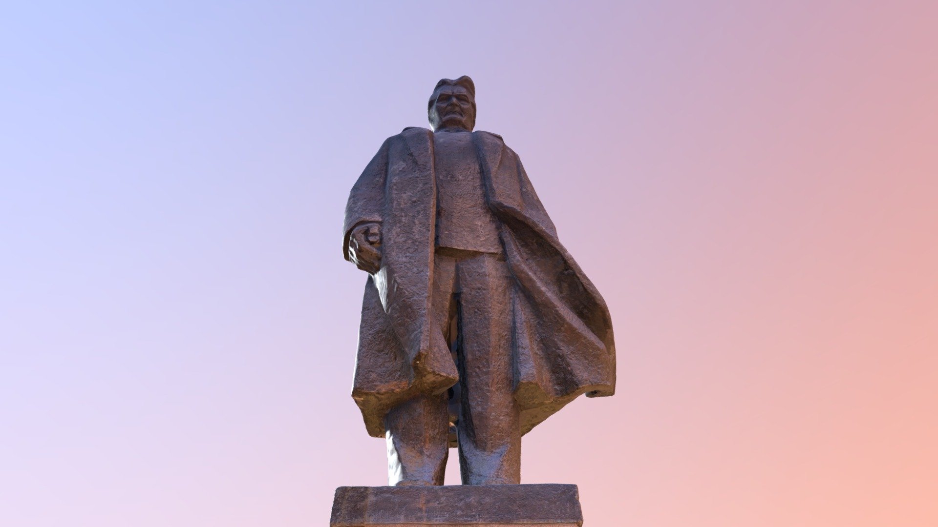 Post Soviet Monument of a Man - Buy Royalty Free 3D model by Abandoned ...