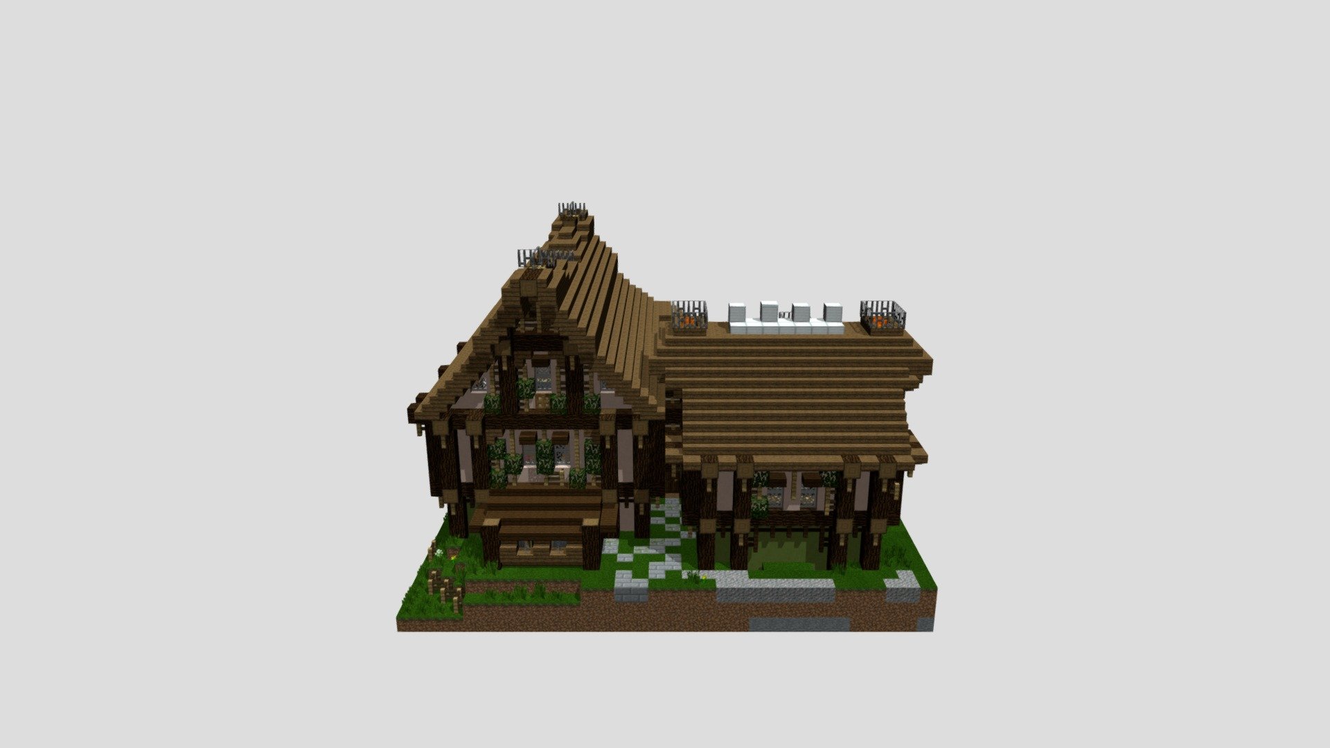 Minecraft House - Download Free 3D model by Paints3dmodel [4d5f880 ...