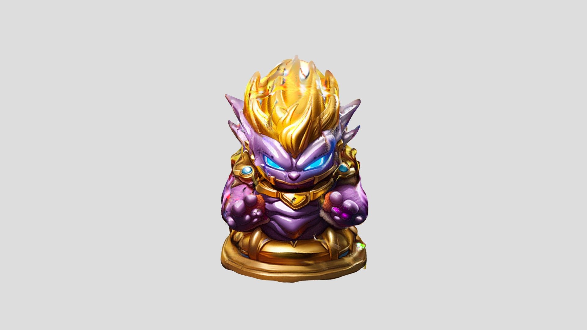 Purple and Gold Mini Figure A purple and gold - Download Free 3D model ...