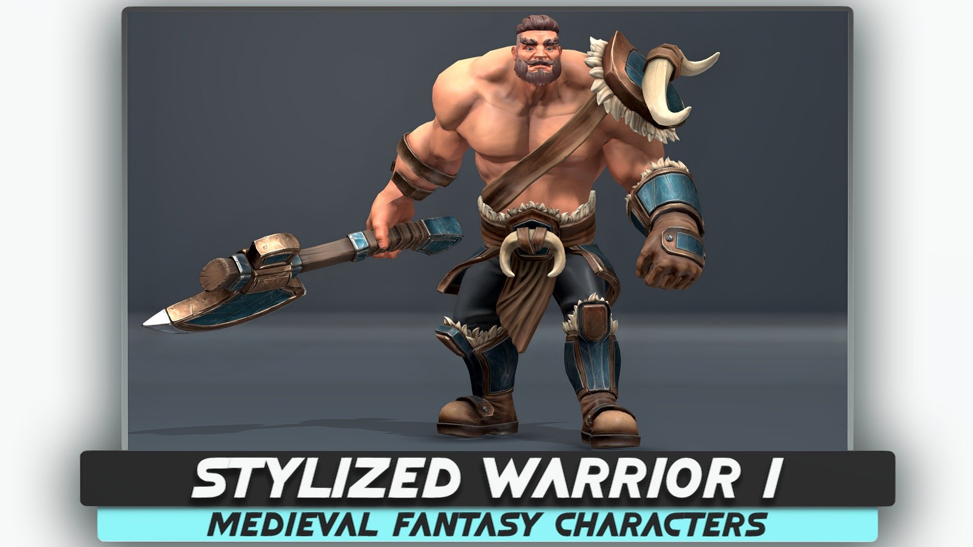 Stylized Warrior 01 - Medieval Fantasy - #19 - Buy Royalty Free 3D ...