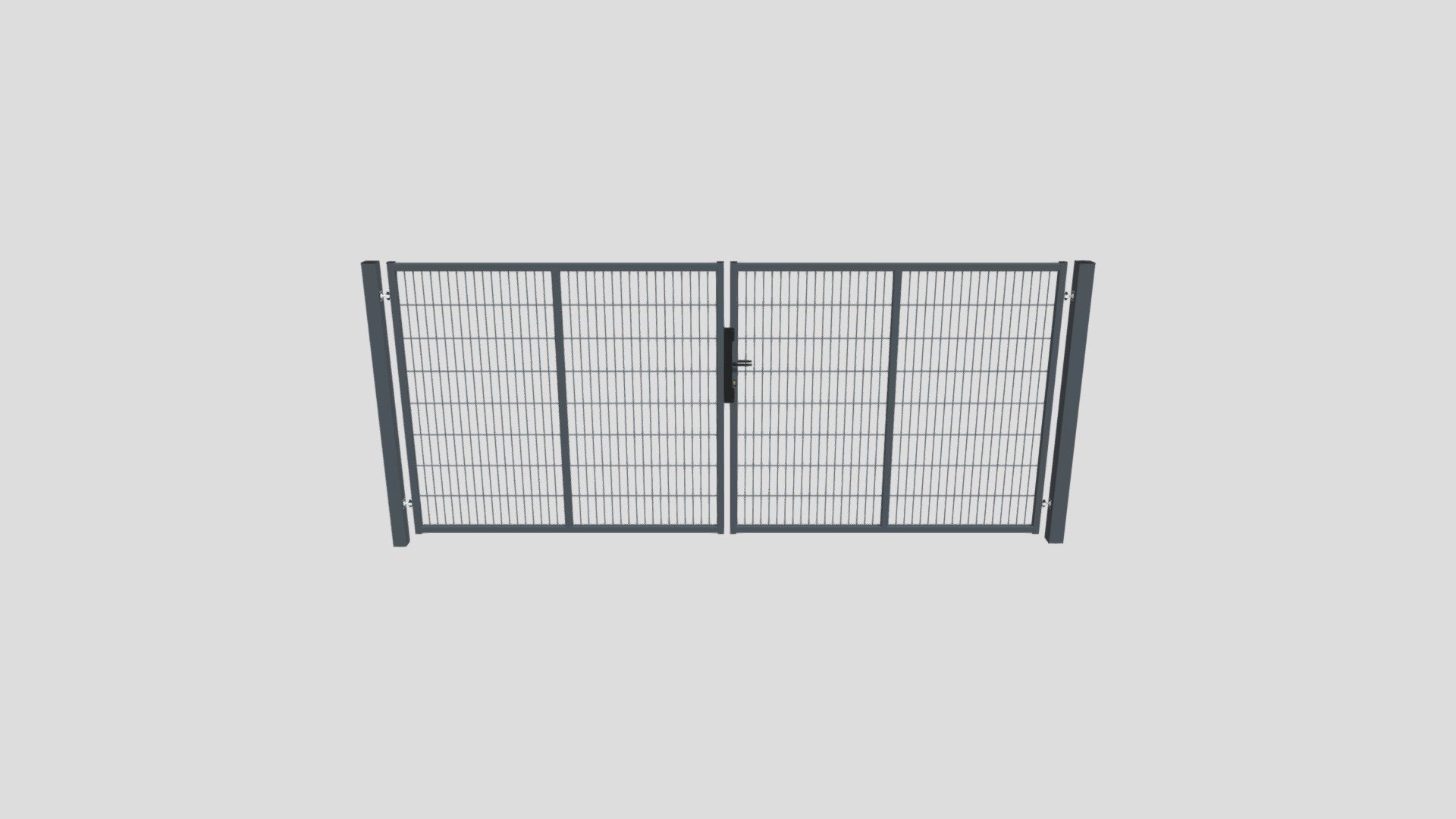 Brama dwuskrzydłowa 4000x1700 PLAST-MET - 3D model by olbud [4d6a5c8 ...