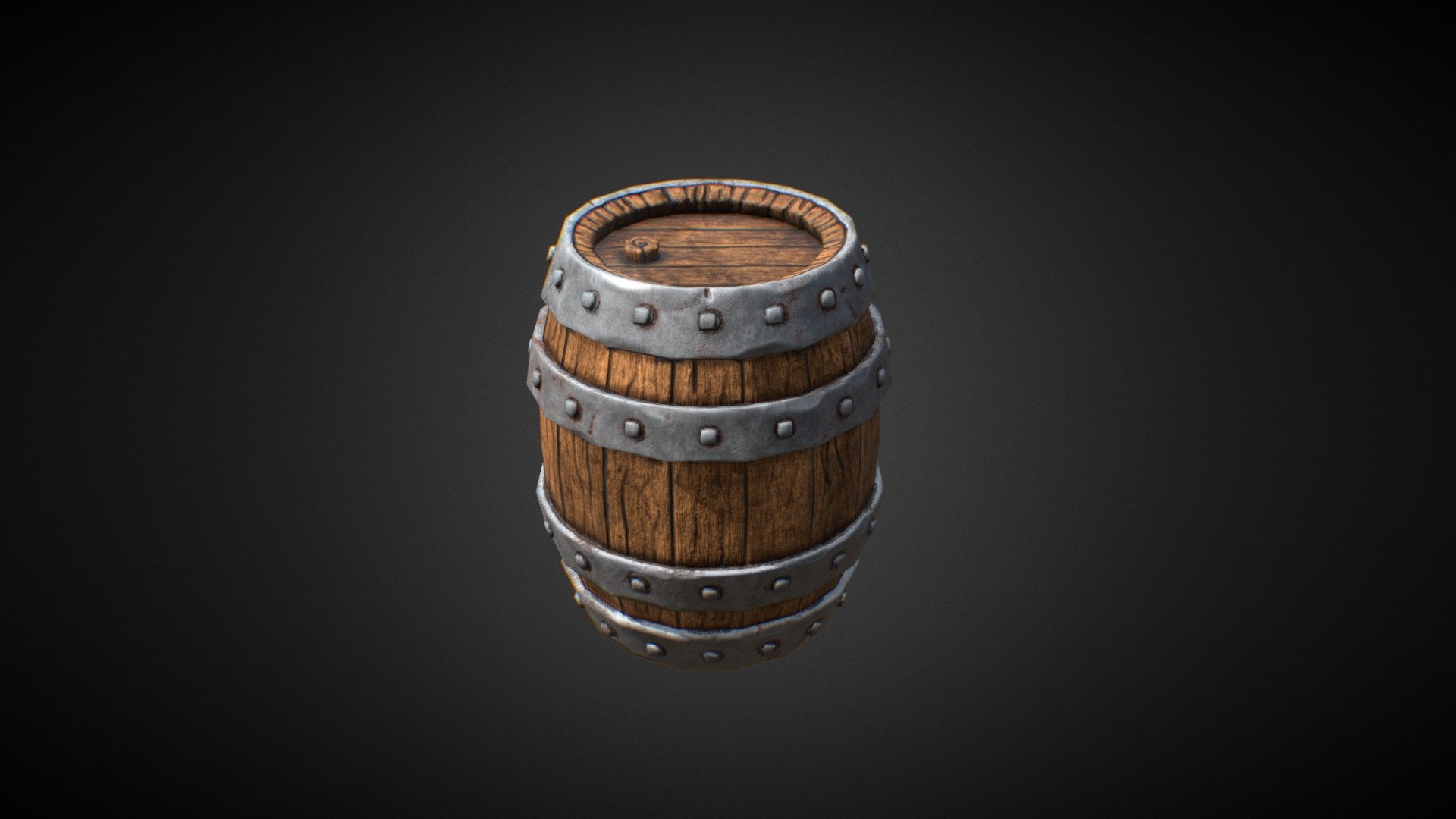 Semi-stylized PBR barrel - Download Free 3D model by Tar0x [4d6d3f5 ...