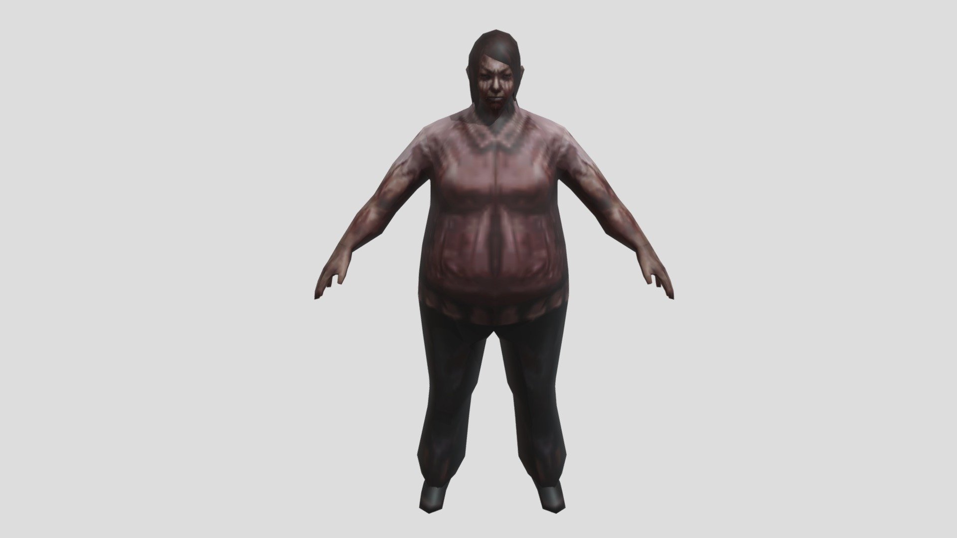 Dead frontier Fat_female_zombie casual clothes - Download Free 3D model ...