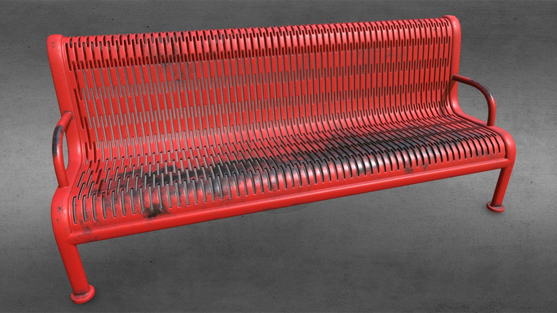 City bench made of metal - Buy Royalty Free 3D model by Larry3d ...